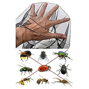 Mosquito Net Mosquito Insect Head Face Protect Watshi Mosquito Mesh Net Leg Mosquito Pants and Head Net for Protection Outdoor Fishing Hiking Camping（2pcs） (Black)