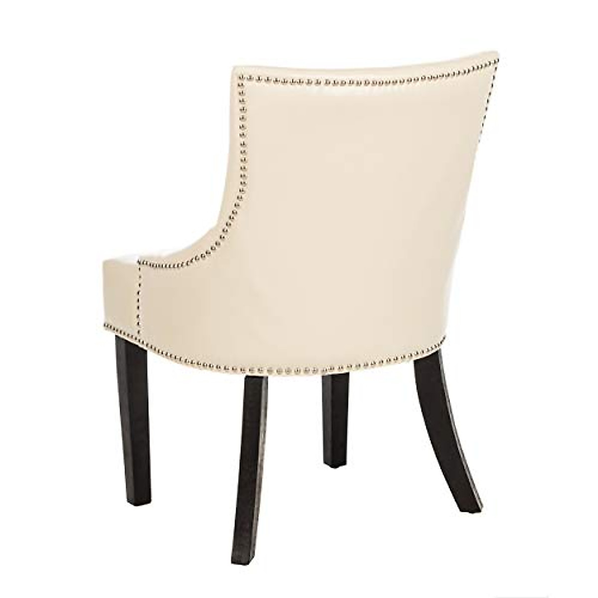 Safavieh Mercer Collection Christine Cream Leather Nailhead Dining Chair, Set of 2