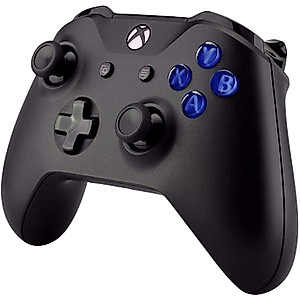 Bullet A B X Y Button ABXY Key Buttons with Mushroom Joystick Cap for Xbox ONE X S Slim Xbox One Elite Controller Replacement (Dark Blue)