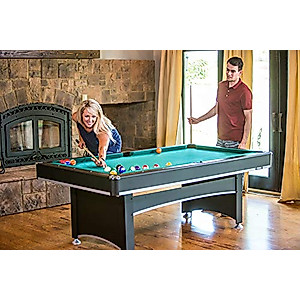 Triumph Sports Phoenix 7’ Billiard Table with Table Tennis Conversion Top for a Game of Pool or an Action-Packed Table Tennis Game