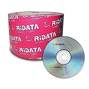 50 Ritek Ridata 52X CD-R 80min 700MB (Logo Top Branded)