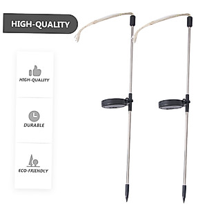 DOITOOL Fiber-Optic Lights Led Street Lights Outdoor Solar Garden Lights Solar Pathway Lights Solar Lights for Outside Garden Street Lights Insert into The Ground Fiber Optic Light