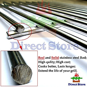 Direct Store Parts Kit DG129 Replacement for Jenn Air Gas Grill 720-0337 Gas Grill Burner,Heat Plate,Cooking Grid(Stainless Steel Burner+Stainless Steel Heat Plate+Solid Stainless Steel Cooking Grid)