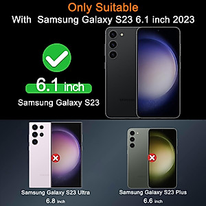 Milomdoi 3 Pack Screen Protector for Samsung Galaxy S23 6.1 Inch with 3 Pack Tempered Glass Camera Lens Protector, Ultra 9H Accessories, Case Friendly, Mounting Frame, 2.5D Curved - HD