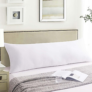 WhatsBedding Memory Foam Body Pillow - Cooling Full Body Pillows for Adults - Soft Long Pillow for Bed - 20x54 Inches, White