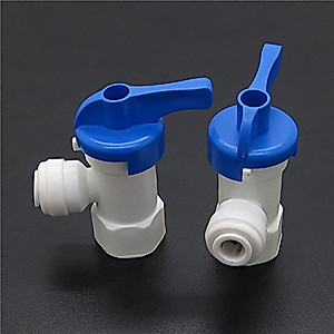 Ball Valve for RO Water Tank Ball Quick Connect Fitting 1/4-Inch - 1/4-Inch Reverse Osmosis Water Valve Filter System Pack of 5