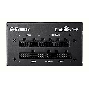 Enermax Platimax D.F. 80+ Platinum Certified Full Modular 600W Power Supply with Amazing DFR Technolohy, Individually Sleeved Cable and 13.9cm Twister Bearing Fan, EPF600AWT,black