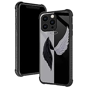 TnXee Case Compatible with iPhone 13 Pro Max,Angel and Demon 13 Pro Max Cases for Boys/Men,Four Corners Shock Absorption Non-Slip Soft TPU Bumper Frame Case Compatible with iPhone 13 Pro Max 6.7 inch