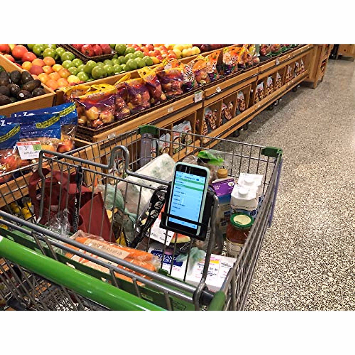 Cart Phone Caddy - Smartphone Holder for Shopping Cart - Safely Secures Cell Phone While you Shop