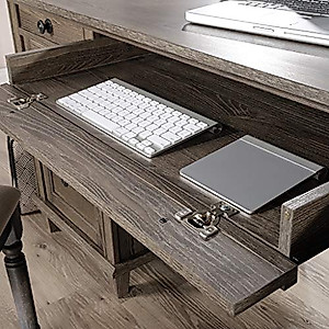 Sauder Hammond Desk, L: 67.56" x W: 29.21" x H: 30.0", Emery Oak Finish
