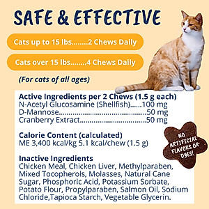 Under The Weather Pet Urinary Tract Support Chews for Cats | Promote Healthy Urinary Function in Cats | 60 Star Shaped Soft Chews