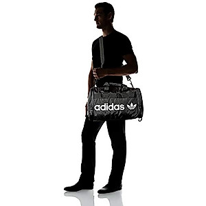adidas Originals Santiago Duffel Bag, Black/White, One Size