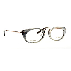 Tom Ford Oval Eyeglasses TF5257 028 Size: 50mm Ivory Buffalo Horn/Gold Plated 5257