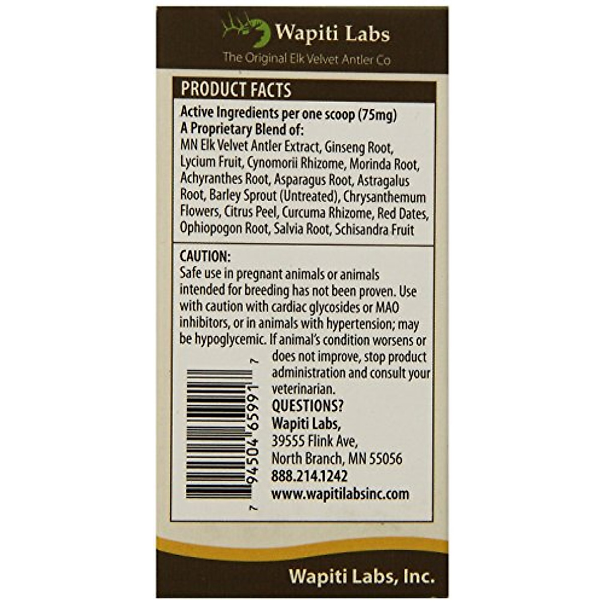Wapiti Labs Inc Cat ReVitalize Formula Pet Supplement, 15gm