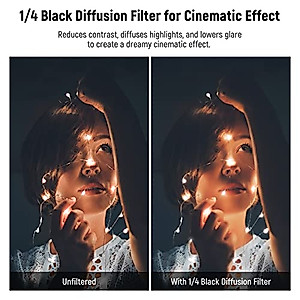 NEEWER 1/4 Black Diffusion Mist Dreamy Effect 4"x5.65" Cinema Square Filter (Rectangular) with HD Optical Glass Compatible with Tilta Compatible with SmallRig Matte Box for Cinematic Photo Videography