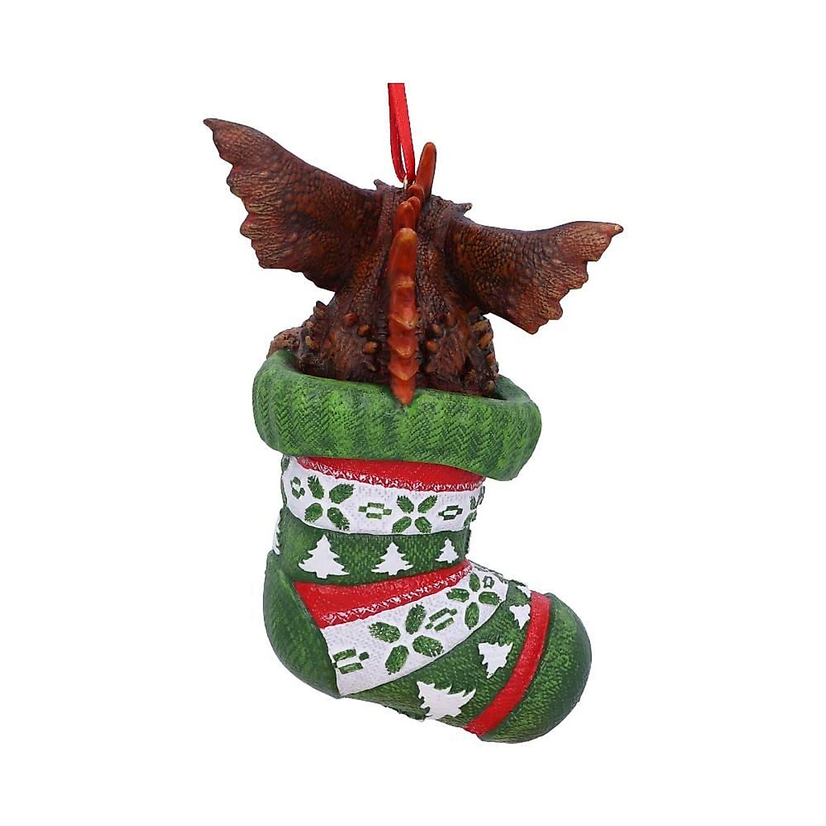 Nemesis Now Gremlins Mohawk in Stocking Hanging Festive Decorative Ornament 12cm, Resin, Green, Officially Licensed Harry Potter Merchandise, Cast in The Finest Resin, Expertly Hand-Painted