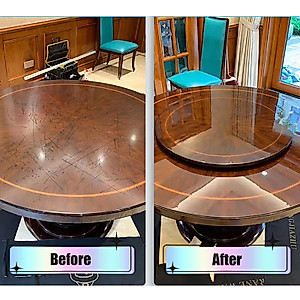 JYHHCYS 70 90 110 130 150 160cm Wide Clear Plastic Sticky Film for Table Countertop Cabinet, Protective Table Pad Self-Adhesive, Waterproof Anti-wear (Size : 110x240cm/43.3x94.5in)