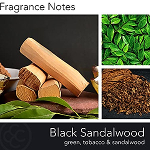 Manly Indulgence Scented Jar Candle, Black Sandalwood, Signature Collection, Soy Wax Blend, Wooden Wick, 15 Oz, Single (Bergamot, Tobacco, Amber & Musk)