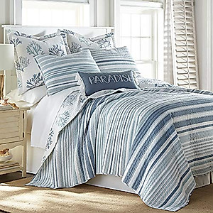 Levtex Home - Truro - Decorative Pillow (12 X 24in.) - Paradise - Dusty Blue and White