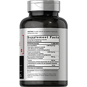 Horny Goat Weed Complex | 10,340 mg | 180 Capsules | Vegetarian, Non-GMO, and Gluten Free Formula with Tribulus, Maca, Yohimbe, and L-Arginine | by Horbaach