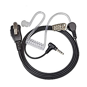 UAYESOK Acoustic Tube Walkie Talkie Earpiece with Mic PTT for YAESU Vertex FT-60 FT-60R FT-70 FT-70DR FT-1DR FT3DR VX-10 VX-110 VX-150 VX-400 Retevis RB15 RT40B