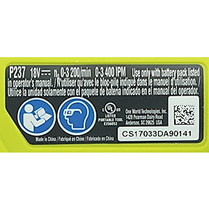 Ryobi P237 18V One+ Lithium Ion Cordless Multi Speed 1-1/4 Inch Keyless Chuck Impact Driver w/ Belt Clip and LED (Battery Not Included / Power Tool Only)
