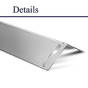 Folocy 16 1/2 Inch Grill Heat Plates Shield Burner Covers BBQ Gas Grill Replacement Parts, Heat Tent for Charbroil 463211513, 463211514, 463211512, BBQ Grillware GGPL-2100, GGPL2100, Smoke Canyon