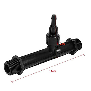 Fertilizer Injector Tube， Fertilizer Injector Tube， Efficient and Compact for Irrigation System Lawn Garden for Chemical Injection(G1/2 Quarter)