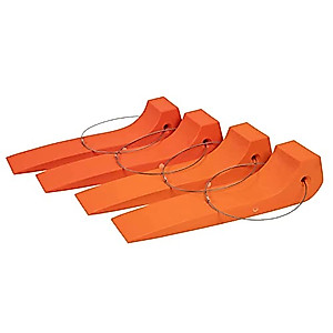 Mytee Products (4 Pack) Tire Skates for Tow Truck Wrecker Rollback Carrier Safety Orange