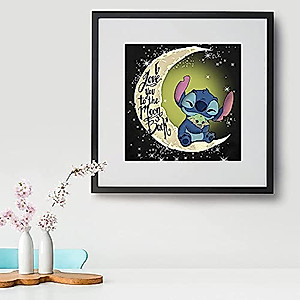 eniref 5D Diamond Painting Kits for Adults Kids,Diamond Painting Stitch Full Drill Gem Paint with Diamonds,Diamond Dots Arts Craft for Home Wall Decor 13.7x13.7Inch