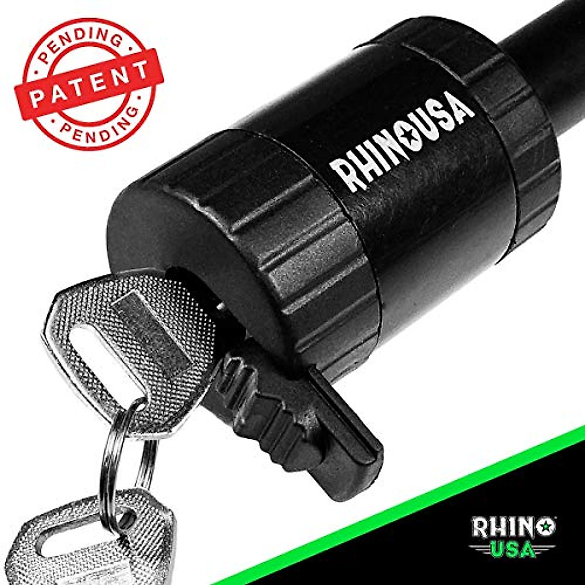 Rhino USA Locking Hitch Pin and Hitch Tightener Bundle - Includes Our Top Selling Anti Rattle Hitch Tightener Plus Our Patented Trailer Hitch Locking Pin