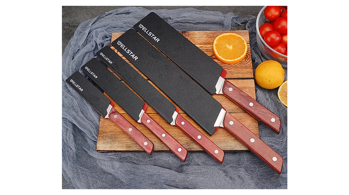 WELLSTAR Knife Edge Guards Set - 5 Universal Blade Covers for Kitchen ...