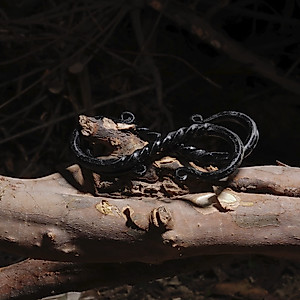 Viking Traders handforged Twisted Heavy-Duty S Hook 2-Pack Rustic Design| Black Coated, S Hooks for Hanging,Heavy Duty Shelving,Garage,Grid Wall,Storage Racks,Hooks for Heavy Weights