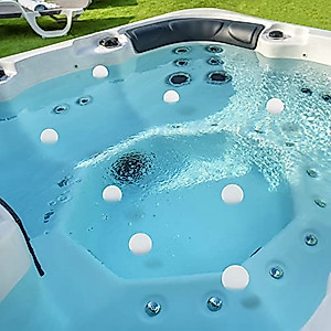 12 Pack Reusable Scum Eliminating Sponge Balls- Washable Oil Absorbing Sponge Ball Floating Pool Filter Sponge Ball for Swimming Pools Bath Center Bathtubs Spas Aquarium Slime and Grime Cleaning Scum