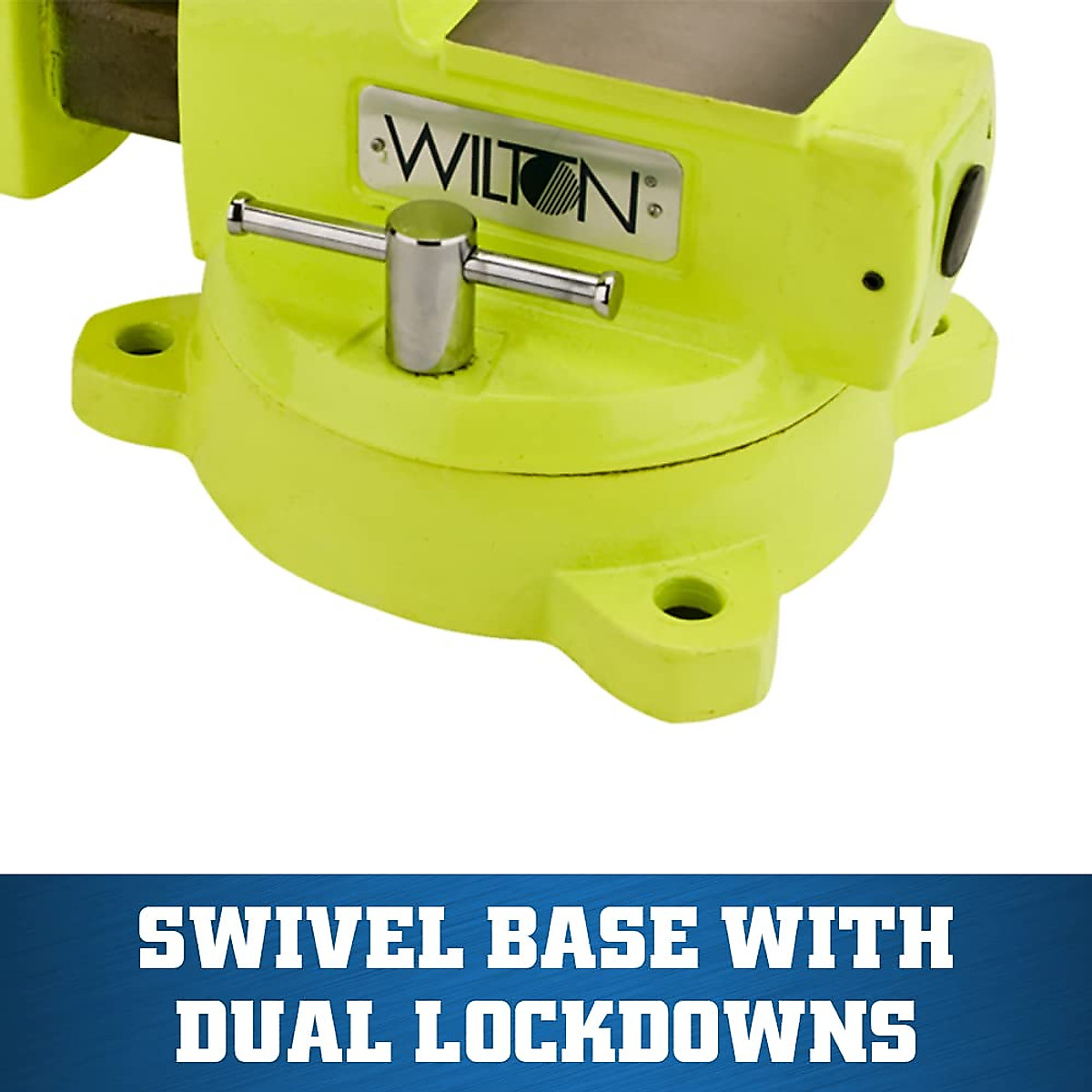 Wilton High-Vis Safety Bench Vise, 5" Jaw Width, 5-1/4" Jaw Opening, 3-3/4" Throat (Model 1550)