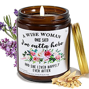 Retirement Gifts for Women- Best Retirement Gifts for Mom, Sister, Wife, Her, Friends, Nurse, Teacher,Coworkers Happy Retirement Lavender Scented Candle