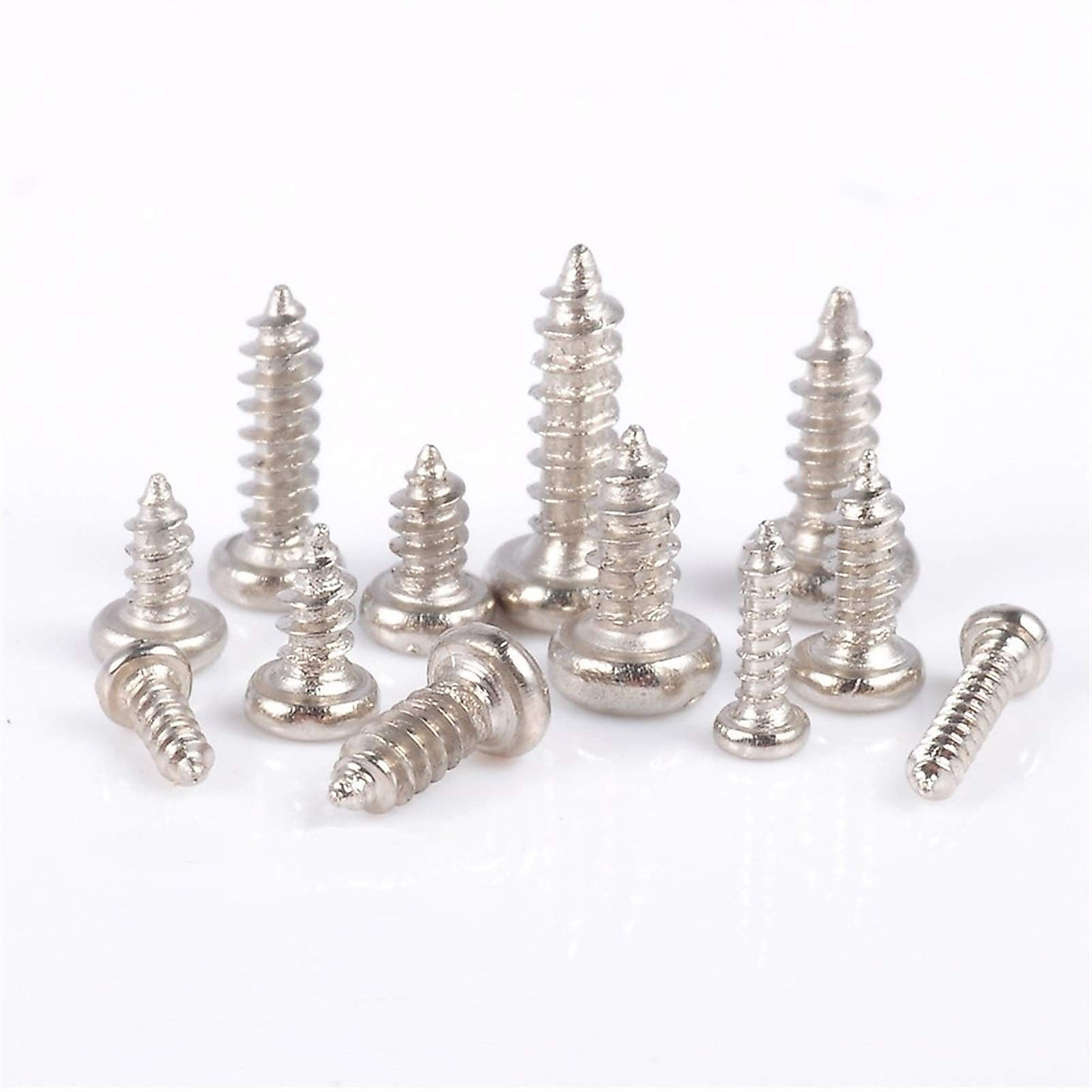 KIRANDY 200pcs Pan Head Tapping Screws Set M2 M2.3 M2.6 Round Mini Screw Laptop Computer Screw Cross Wood Screw Set (Color : DH PA 200)