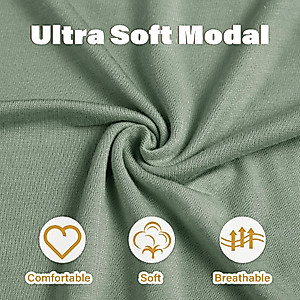 Baby Knotted Gown with Hat Set for Newborn Boy Girl, Ultra Soft Tie Gown with Mitten, Long Sleeve Infant Sleeper 0-3 M Grey Green