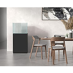 Landen Aquarium Wooden Stand and Cabinet for up to 30 Gal Tank, Fish Tank Stand, Nano Foam Leveling Mat Included, W23.6xD17.7xH33.9in,Wooden Matte Black Painted(Stand Only)