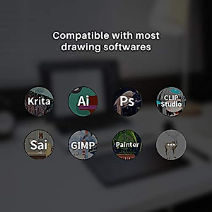 Drawing Tablet HUION Inspiroy H640P Graphics Tablet with Battery-Free Stylus 8192 Pressure Sensitivity 6 Hot Keys, 6 x 4inch Pen Tablet for Digital Art, Design & Animation, Work with Mac, PC & Mobile