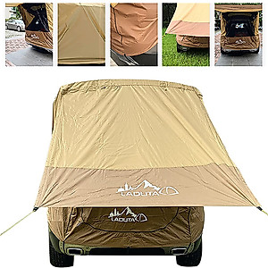 Camping Outdoor Car Trunk Tent, SUV Rainproof Car Rear Extension Awning Camping Picnic Sun Shade Rainproof Canopy