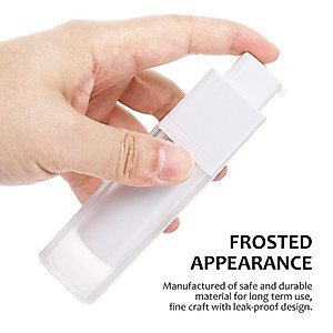 Beaupretty 3pcs Lotion Dispenser With Pump Reusable Vacuum Bottles Frosted Airless Pump Jar Reusable Square Cosmetic Liquid Holders