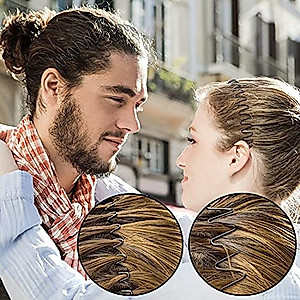 JERLITU Metal Hair Band - 6 Pieces Metal Headband for Men and Women, Adjustable, Durable, Wavy Hairband, Hair Bands for Sports, Fashion, Unisex, Black, Elastic, 6 Count