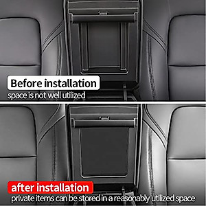 NITOYO 3PCS Upgraded WHITE Center Console Organizer Tray Compatible with Tesla Model 3/Y, Armrest Organizer Tray, Armrest Hidden Cubby Drawer Storage Box 2021-2023 Model 3/Y (3 IN 1)