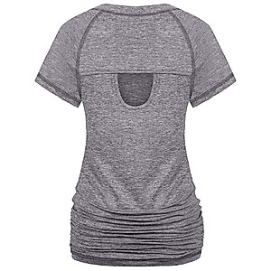 Ninedaily Fall Fashion for Women 2024, Ladies Tops Tennis Shirts Fishing Cute Activewear Yoga Dancing Wear Backless Tank Tops Autumn Casual Light Gray,Size M