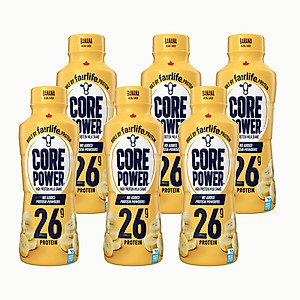 Fairlife Core Power 26g Protein Milk Shakes, Banana, (Pack of 6) Made with Canadian Milk (Shipped from Canada)