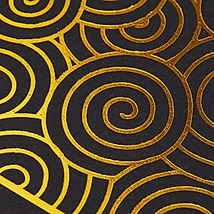 Juvale 12 Pack Black Wine Bottle Gift Bags with Handles, 4 Elegant Foiled Designs for New Years Eve, Anniversary, Housewarming