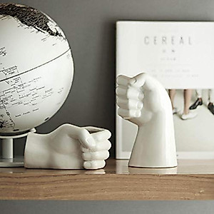 Statue Ceramic Vase Fisting Vase White Ceramic Flower Pot Flower Arrangement Home Living Room Modern Decorative-A_As_Shown