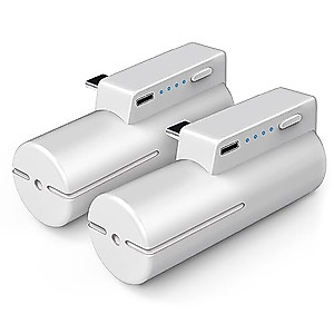 Kuject Battery Pack for Quest 2 and Quest, 5000mAh Lightweight Power Bank for Extra 2-4 Hours Playing time, Rechargeable Accessories with Power Indicator 2 Pack