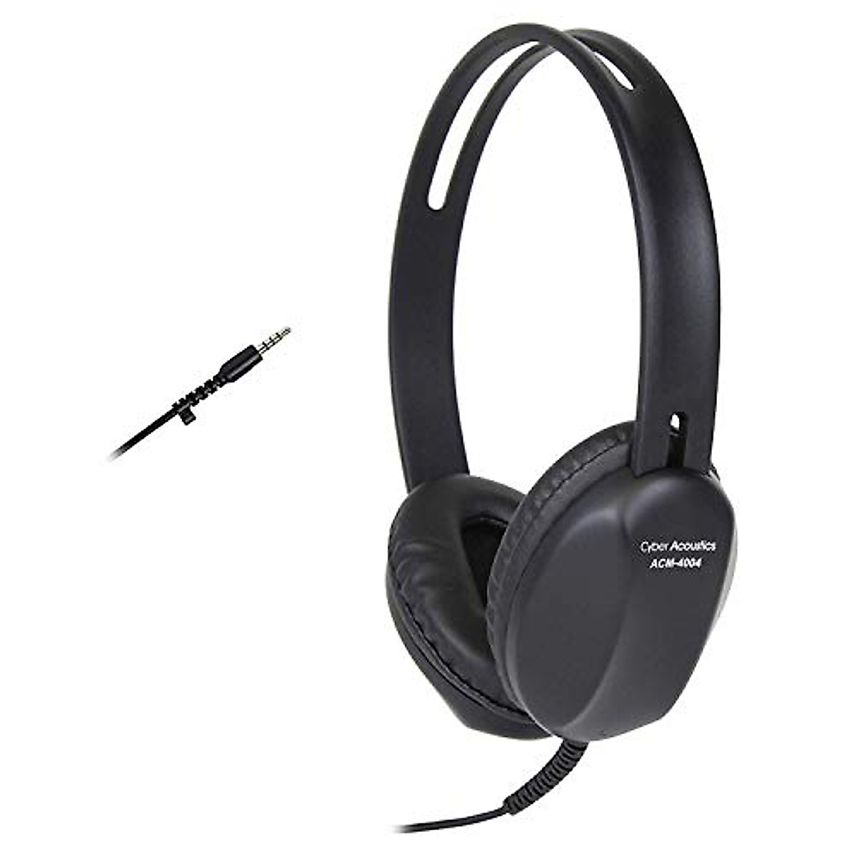 Cyber Acoustics Lightweight 3.5mm Headphones - Great for use with Cell Phones, Tablets, Laptops, PCs, Macs (ACM-4004)